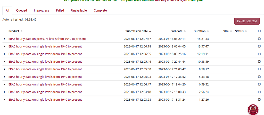 Issue with downloading the data from CDS - C3S - Access and Login - Forum
