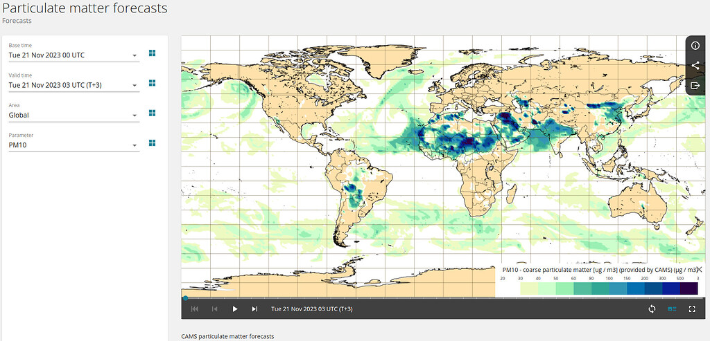 PM10 in air quality forecast - different values in global and EU - CAMS ...