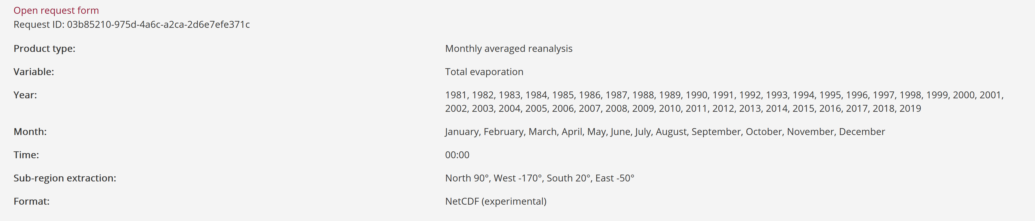 ERA5-Land Total Evaporation - C3S - Datasets and Usage - Forum